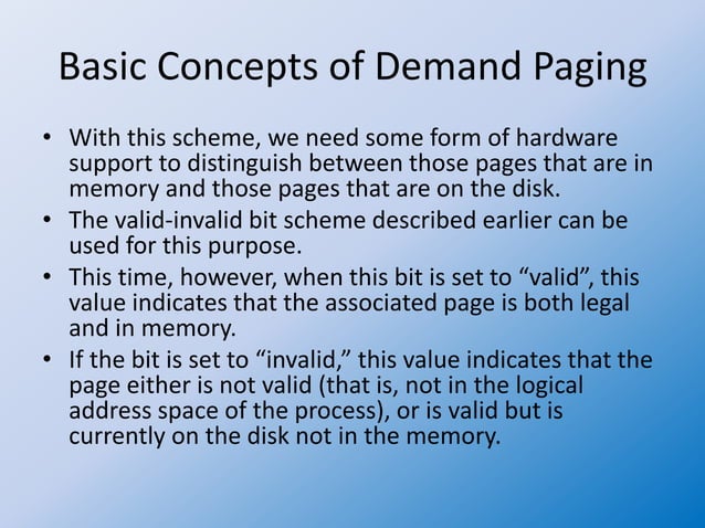 Operating system 37 demand paging | PPTX