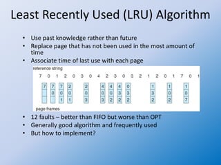 Operating system 40 lru algorithm | PPT