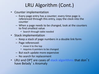 Operating system 40 lru algorithm | PPT