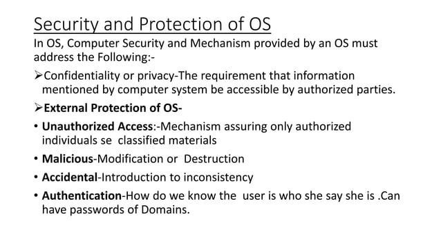 Operating system and security | PPT