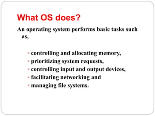 Operating system alif | PPTX | Operating Systems | Computer Software ...