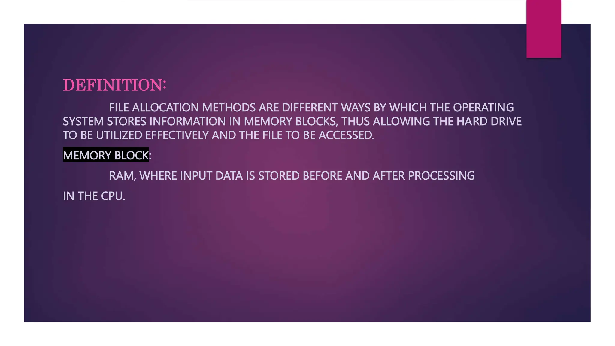 Allocation Method Operating Systempptx