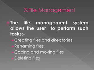 Operating system and its function | PPTX