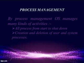 Operating system and its functions | PPTX