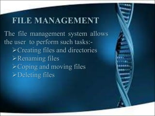 Operating system and its functions | PPTX