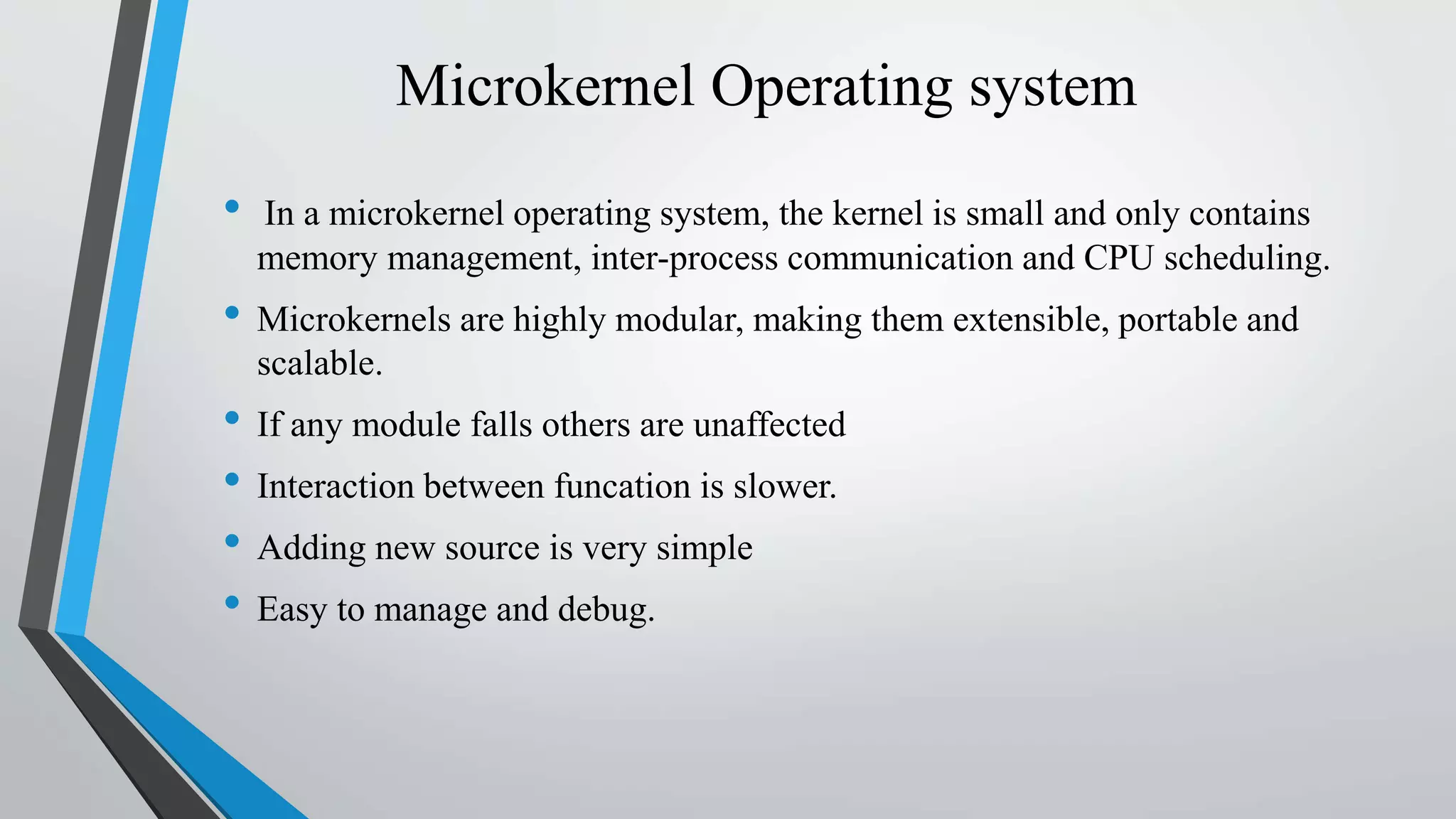 Operating System Architecture Pptx Operating Systems Computer Software And Applications