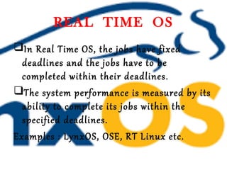 Types of Operating System | PPT