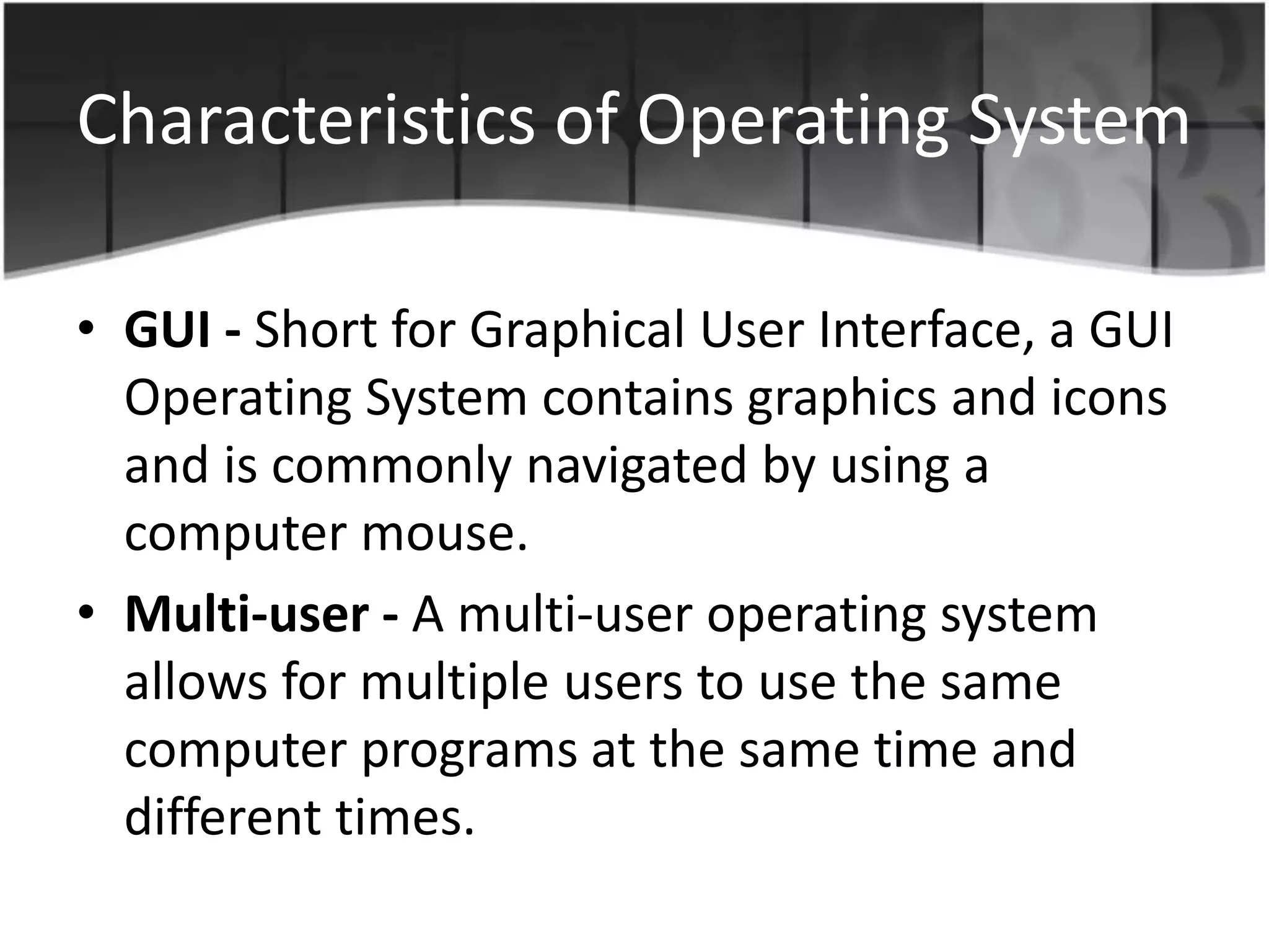 Operating system basics | PPTX
