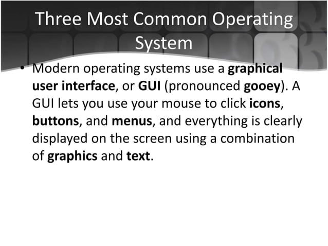 Operating system basics | PPTX