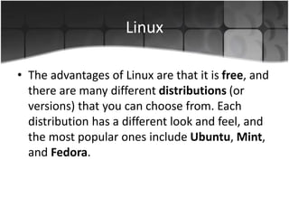 Operating system basics | PPTX