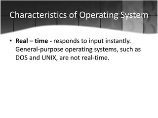 Operating system basics | PPTX
