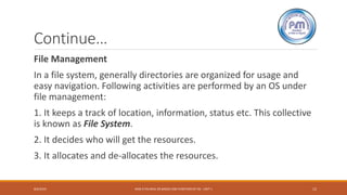 Operating system basics function of os unit 1 by ram k paliwal part 1 ...