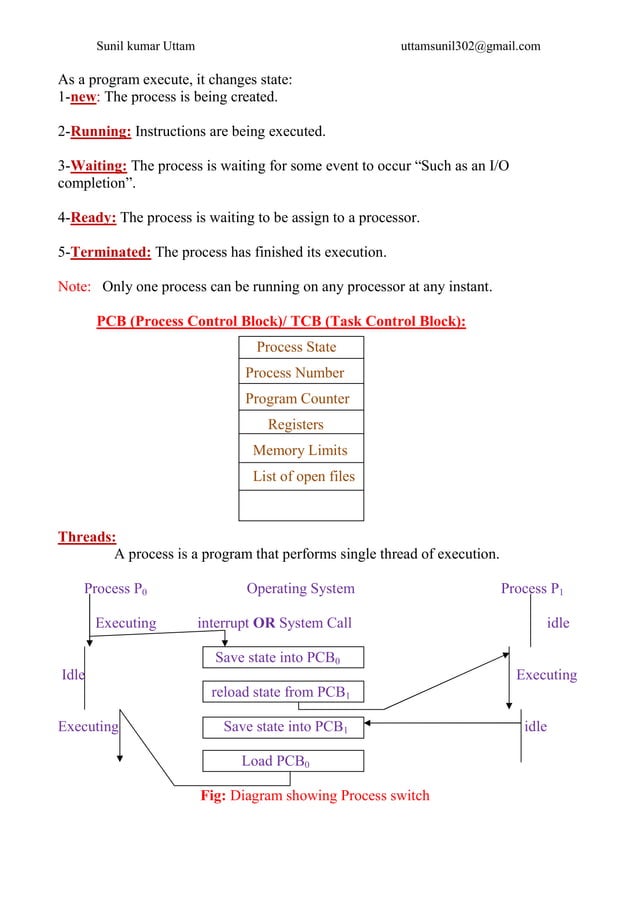 Operating system by uttam 1 | PDF