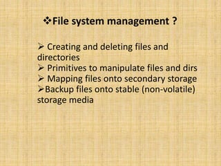 Operating system Chapter One | PPT
