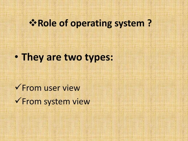 Operating system Chapter One | PPT