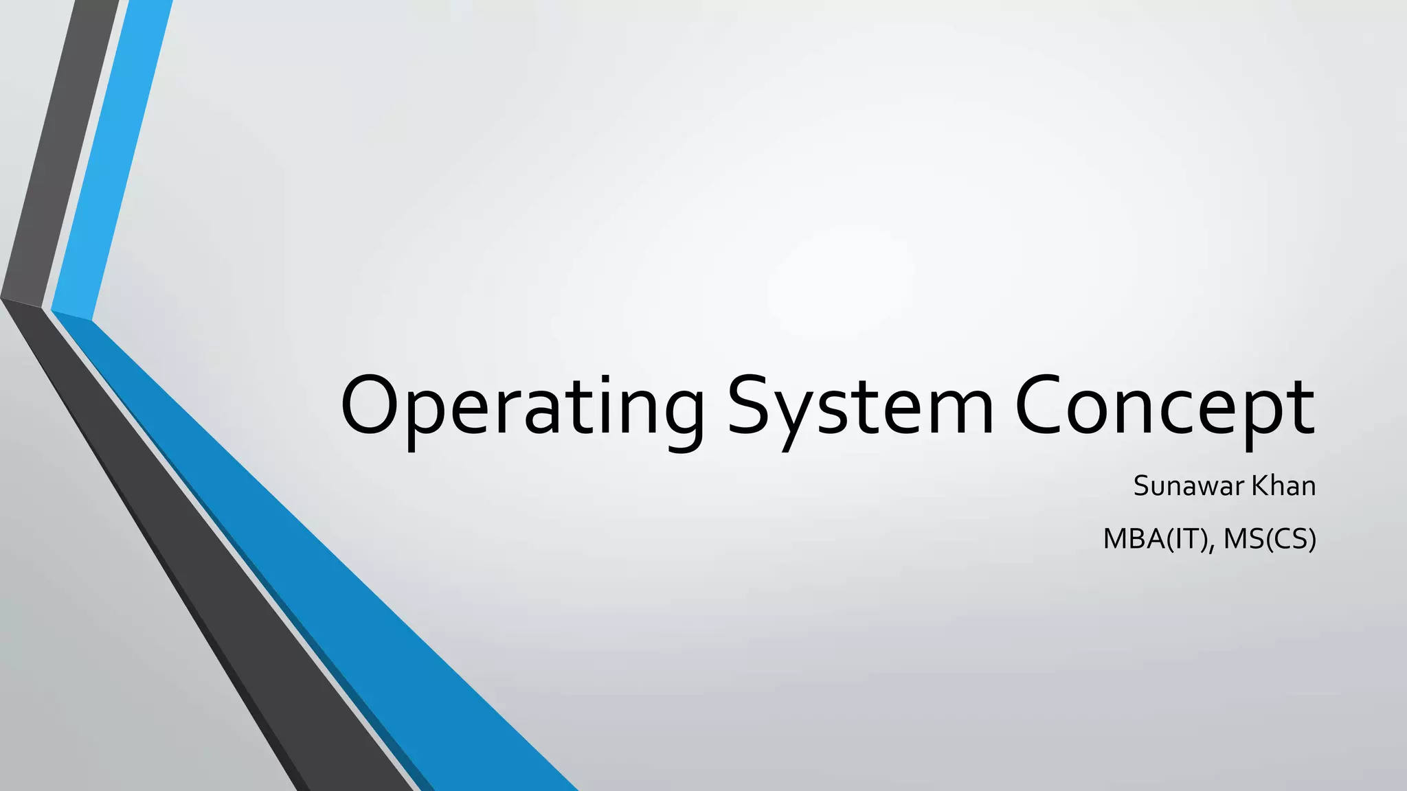 Operating system concept | PPTX