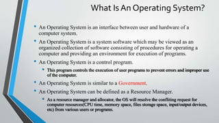 Operating system concept | PPTX