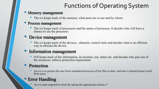 Operating system concept | PPTX