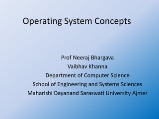 Operating system concepts | PPT
