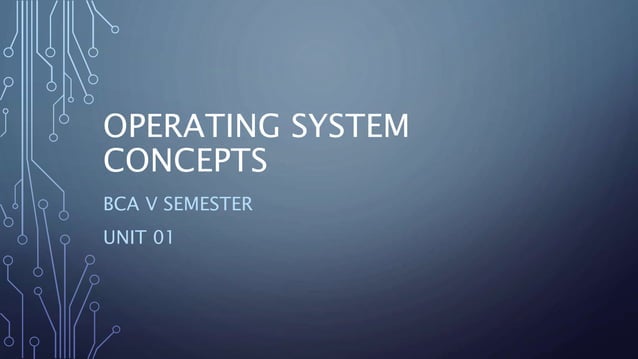 Operating system concepts | PPTX | Operating Systems | Computer ...