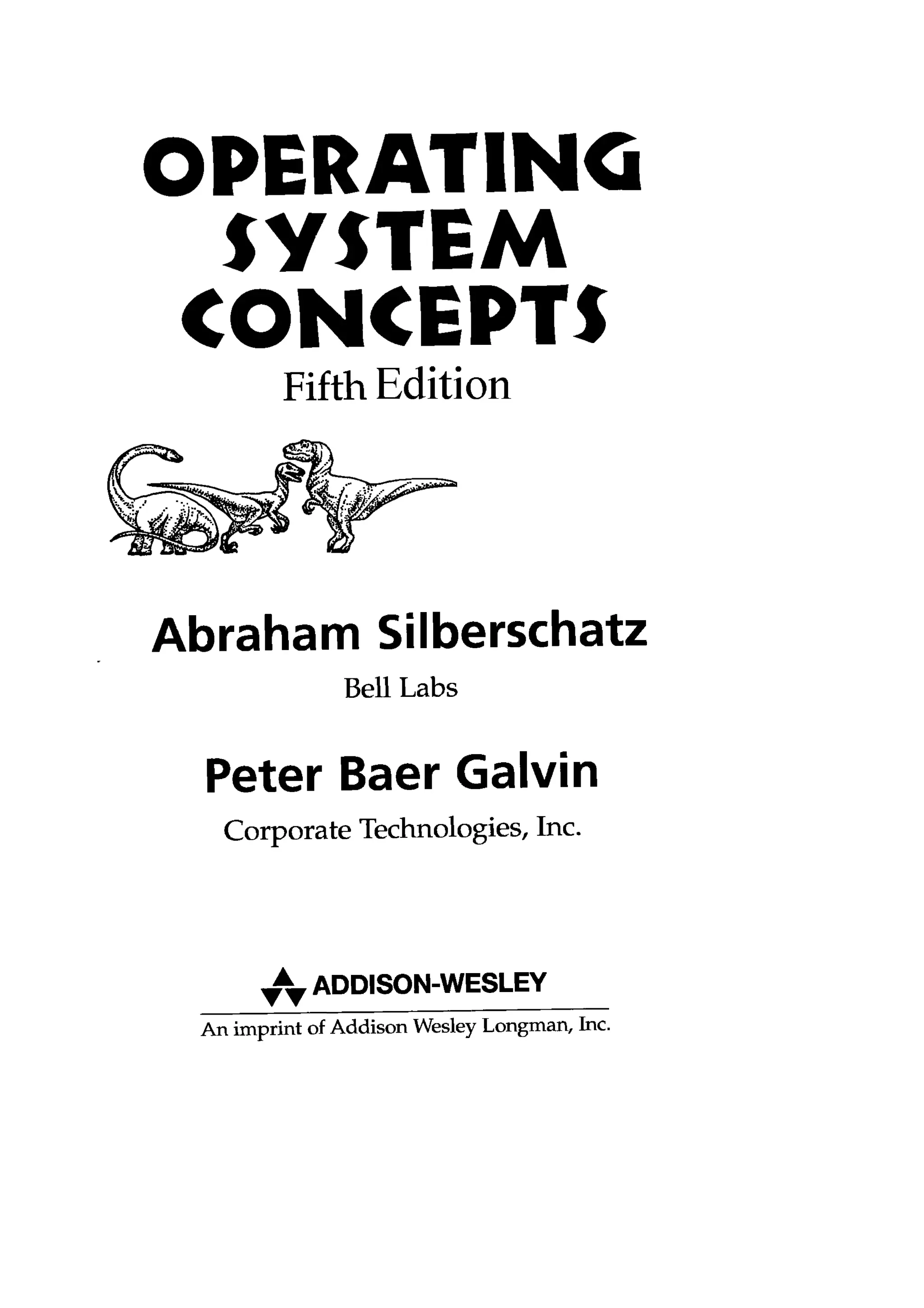 Operating system concepts 5th edition by silberschatz & galvin | PDF