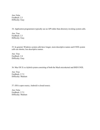 Question Bank for Operating System Concepts (9th Edition, International ...