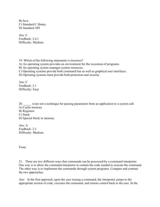 Question Bank for Operating System Concepts (9th Edition, International ...