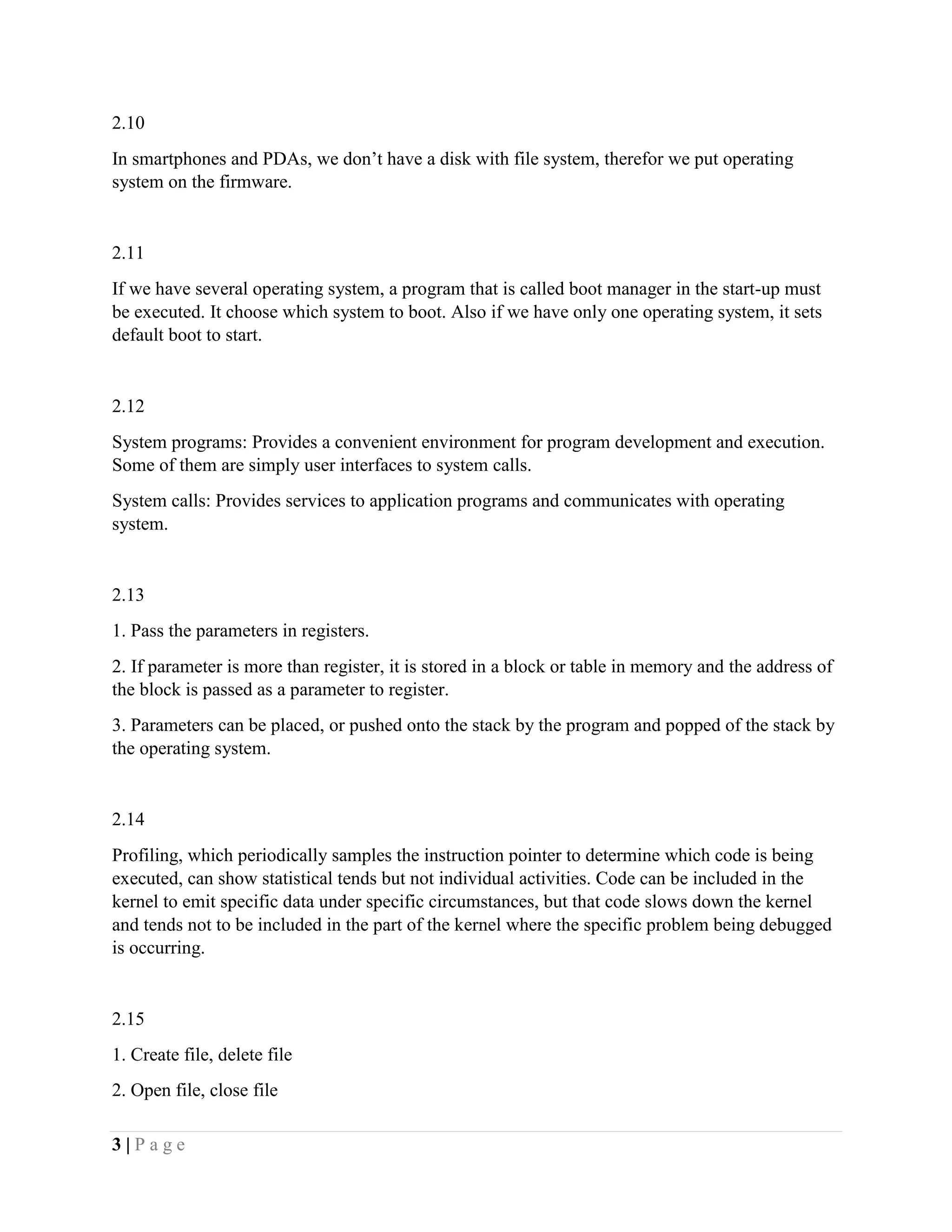 Operating system concepts ninth edition (2012), chapter 2 solution e1 | PDF