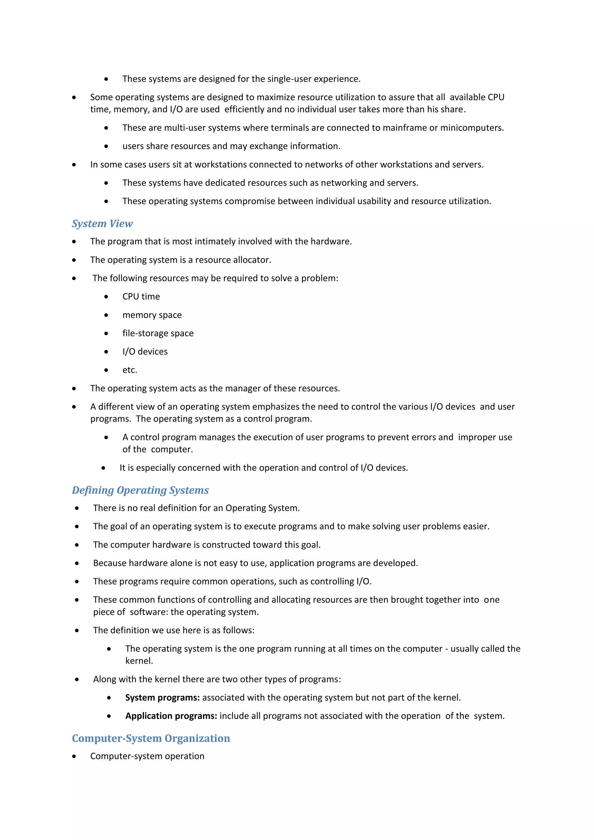 Operating System Concepts Notes Pdf Operating Systems Computer Software And Applications