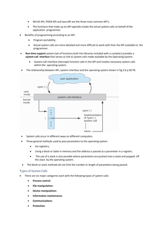 Operating system concepts (notes) | PDF