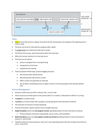 Operating system concepts (notes) | PDF