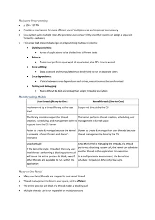 Operating system concepts (notes) | PDF