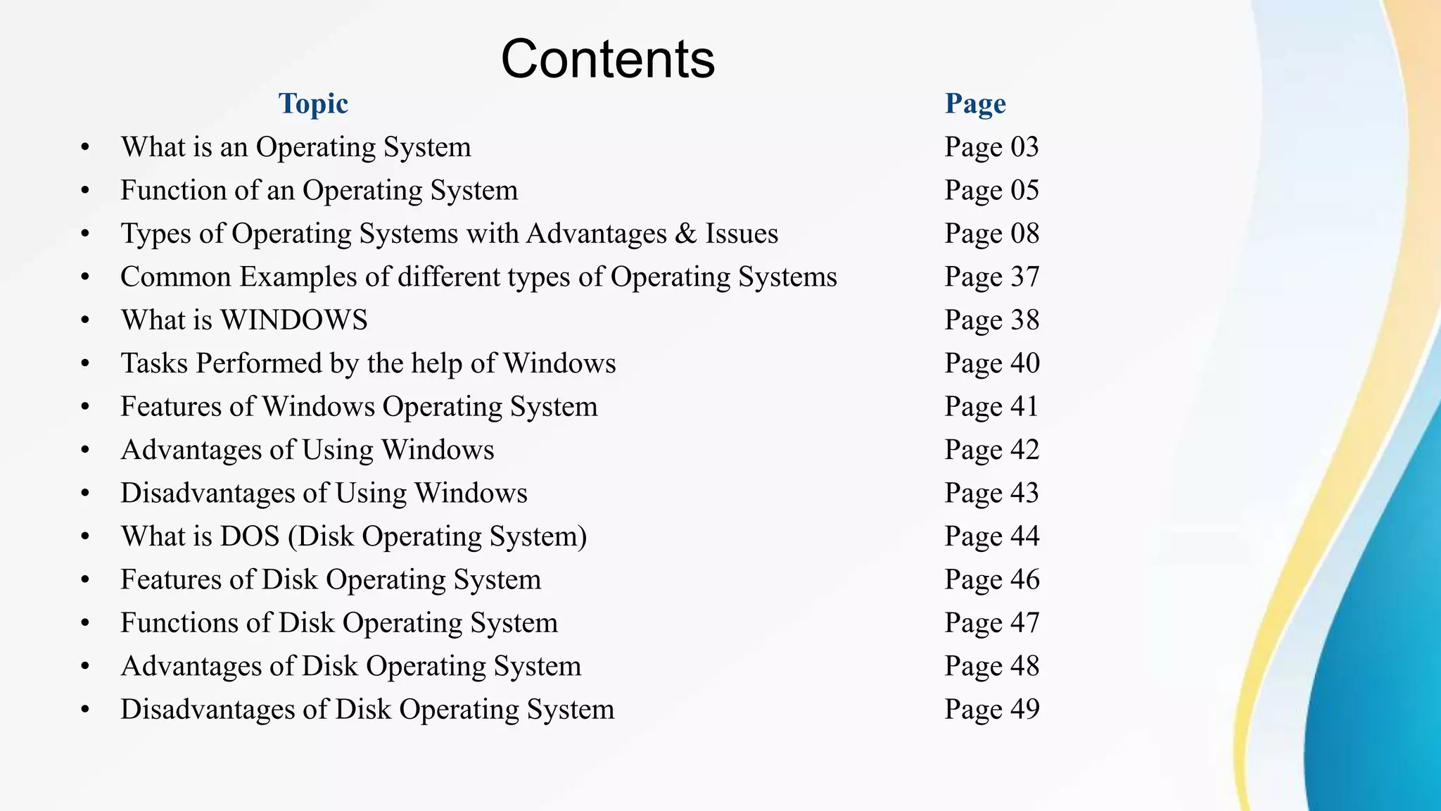 Operating System DOS and Windows | PPTX