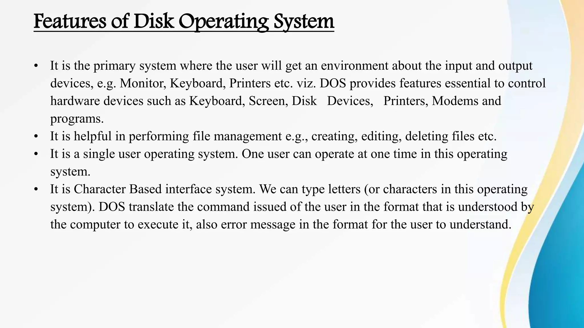 Operating System DOS and Windows | PPTX