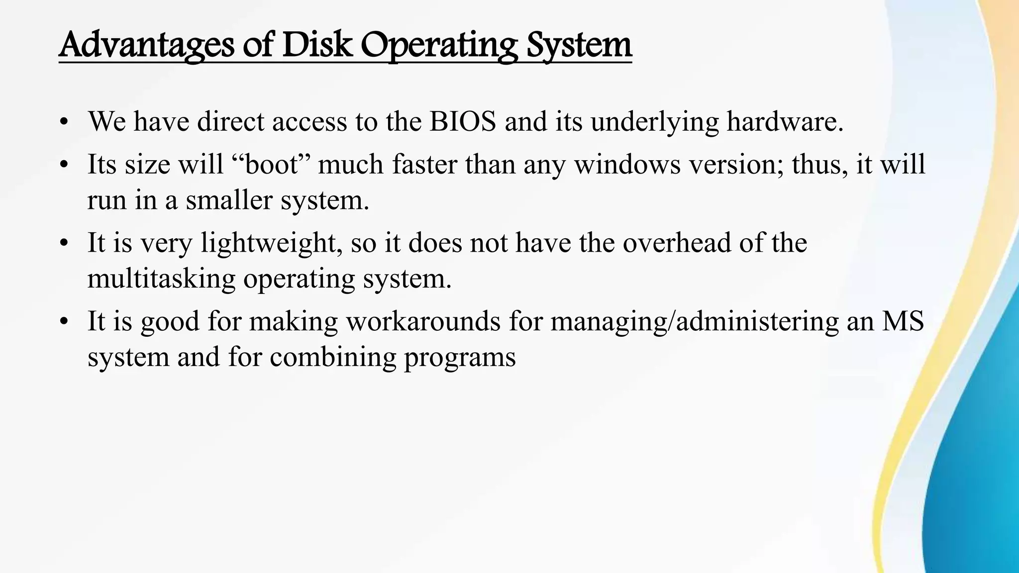Operating System DOS and Windows | PPTX