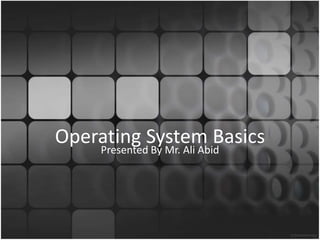 operatingsystem advantage and disadvantage .pptx