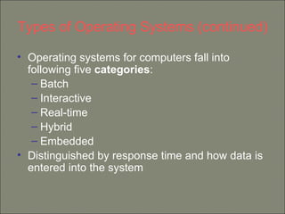 Types of os | PPT