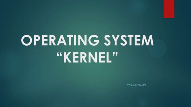 Operating system kernal | PPTX | Operating Systems | Computer Software ...