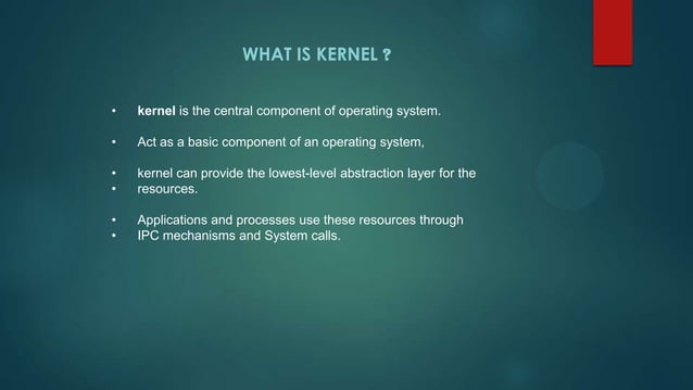 Operating system kernal | PPTX | Operating Systems | Computer Software ...