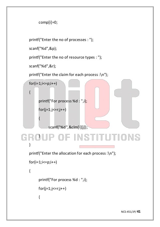 Operating System Lab Manual