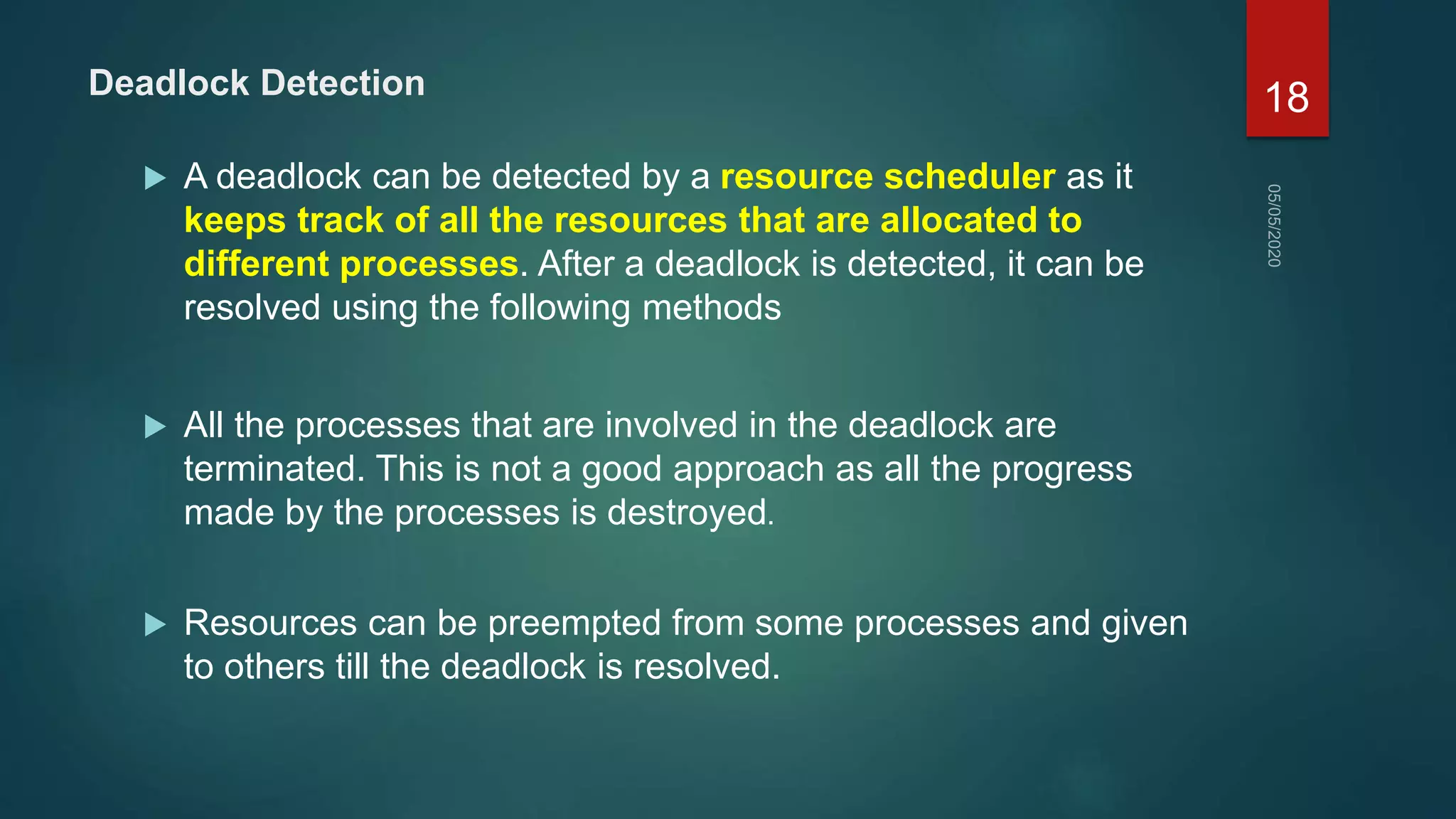 Operating system Deadlock | PPTX