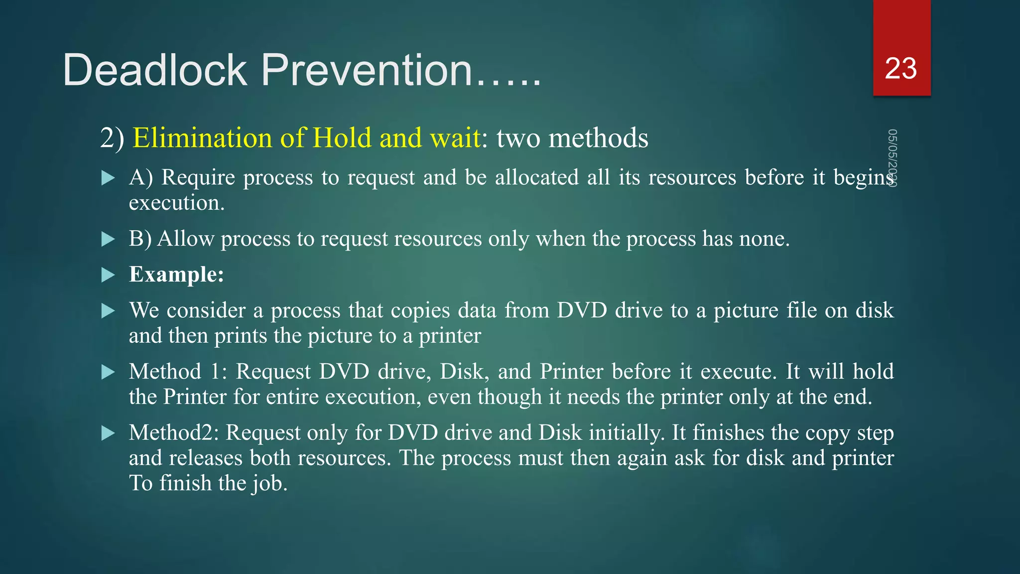 Operating system Deadlock | PPTX | Operating Systems | Computer Software and Applications
