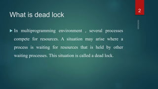 Operating system Deadlock | PPTX