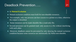Operating system Deadlock | PPTX