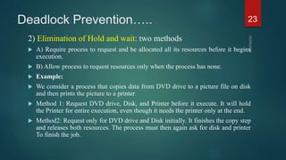 Operating system Deadlock | PPTX | Operating Systems | Computer Software and Applications