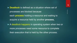 Operating system Deadlock | PPTX | Operating Systems | Computer Software and Applications