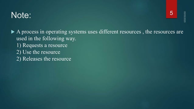 Operating system Deadlock | PPT
