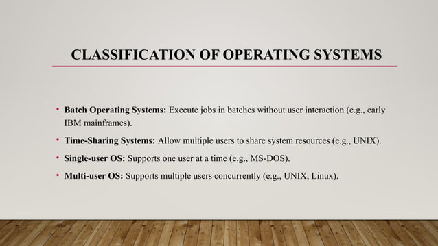 Introduction to operating system, Basic of | PPT