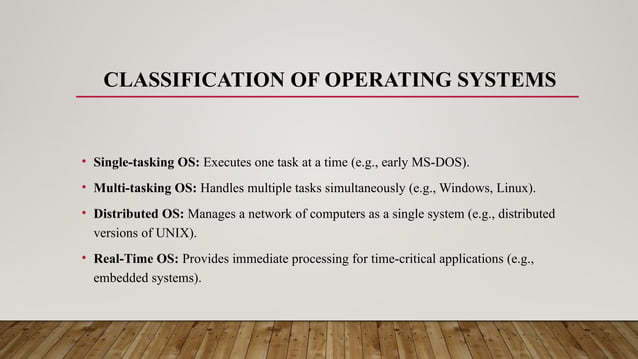 Introduction to operating system, Basic of | PPT