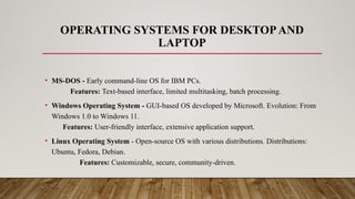 Introduction to operating system, Basic of | PPT
